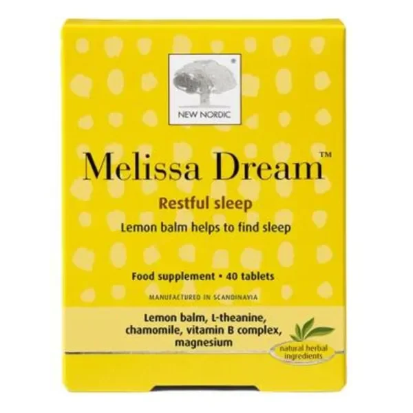 New Nordic Melissa Dream Plus Melatonin 30 Tablets - Holland & Barrett ...